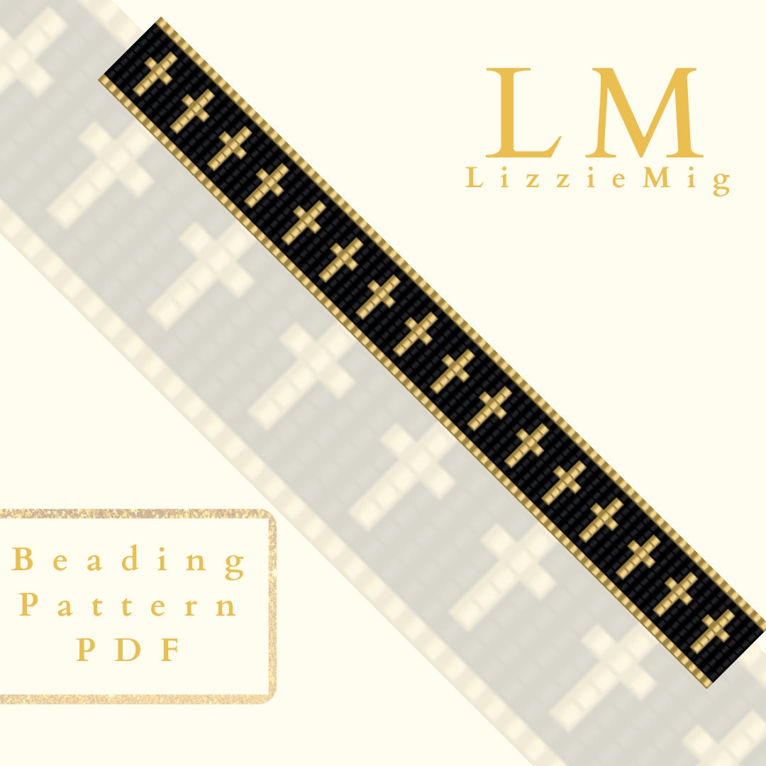 Bead Bracelet Pattern, Cross Bracelet Pattern, Loom Pattern Beading ...