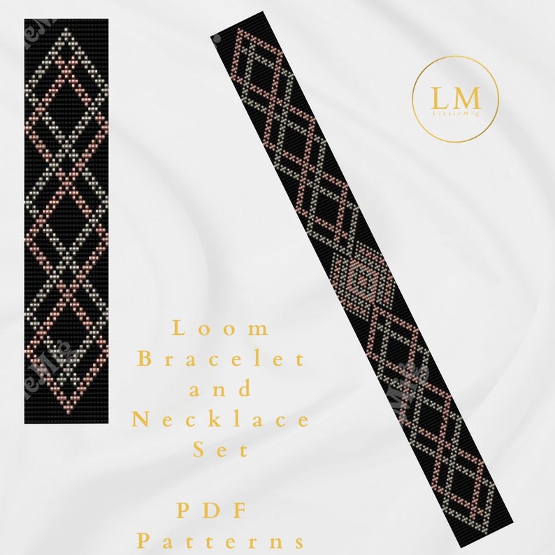 Loom Pattern Set, Bead Pattern Set, DIY Bracelet, Bead Loom Necklace ...