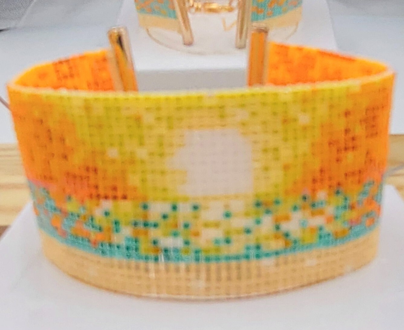 Sunset Beach Loom Bracelet Pattern, Geometric Seed Bead Design (PDF ...
