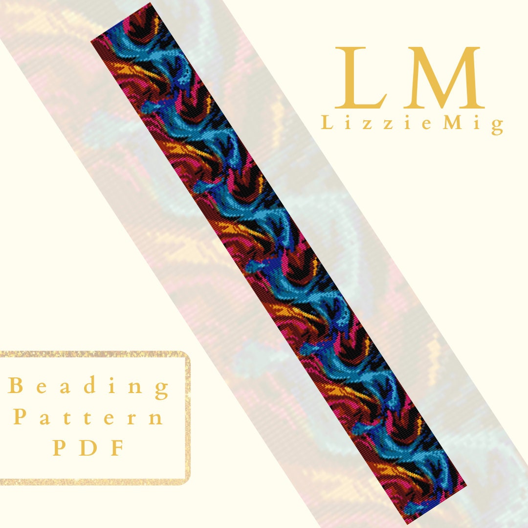 Color Waves Bead Loom Belt Pattern, Geometric Design (PDF Pattern) - Etsy
