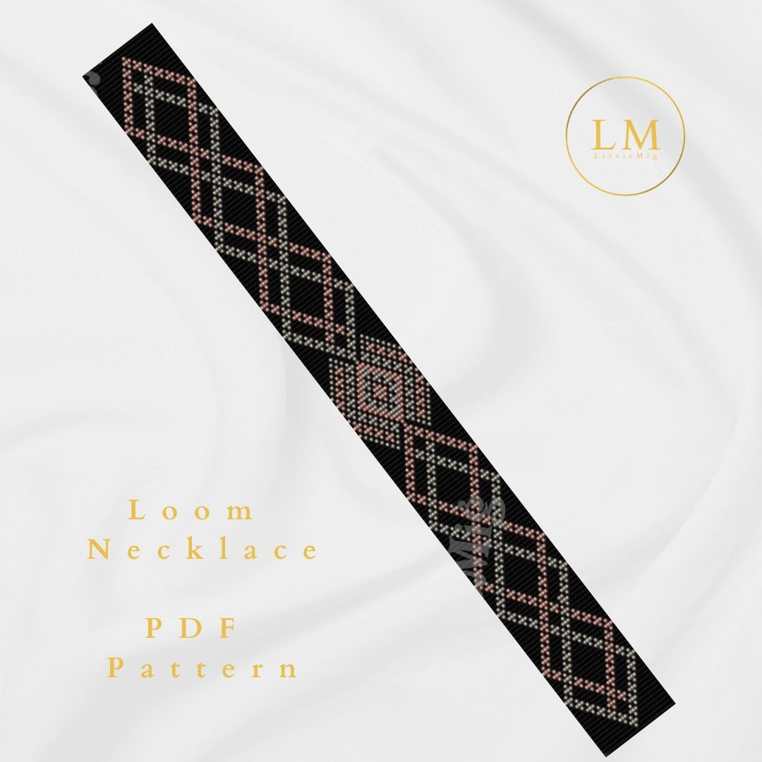 Loom Necklace Pattern, Bead Necklace Pattern, DIY Necklace, Bead Loom ...