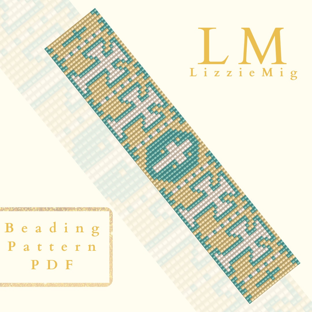 Bead Bracelet Pattern, Cross Bracelet Pattern, Loom Pattern Beading ...