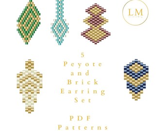 Bead Earring Pattern, Peyote Pattern Bead Loom Bead Pattern Beading ...