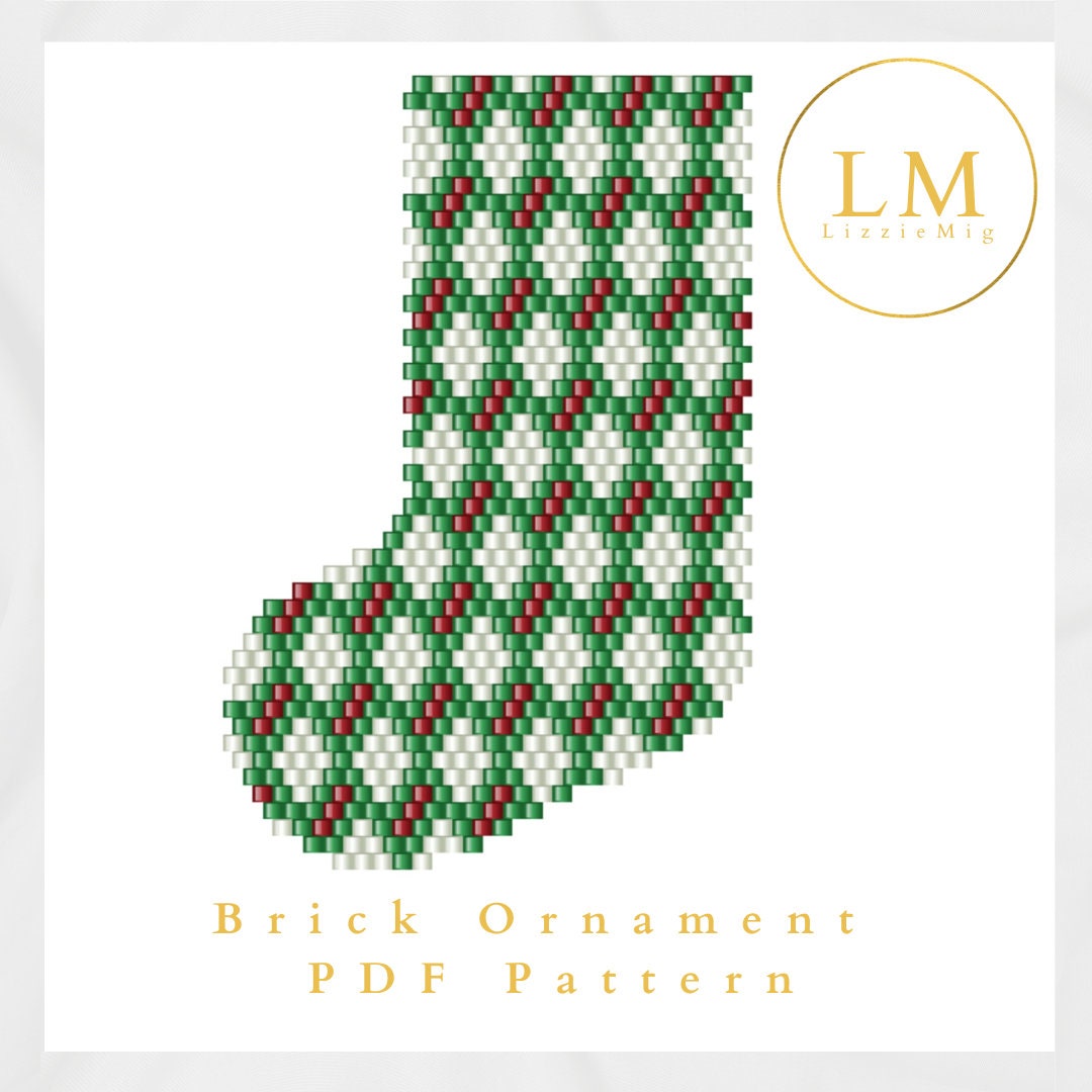 Bead Ornament Pattern Brick Pattern Bead Loom Bead Pattern - Etsy
