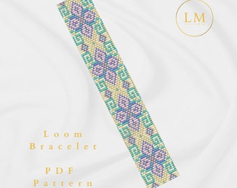 Loom Bracelet Pattern, Bead Bracelet Pattern, DIY Bracelet, Bead Loom Bead Pattern Beading Loom ...