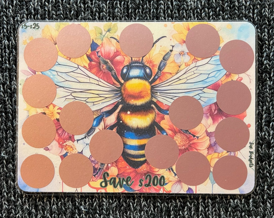 Bee Scratch off Savings Challenge Save 200 - Etsy