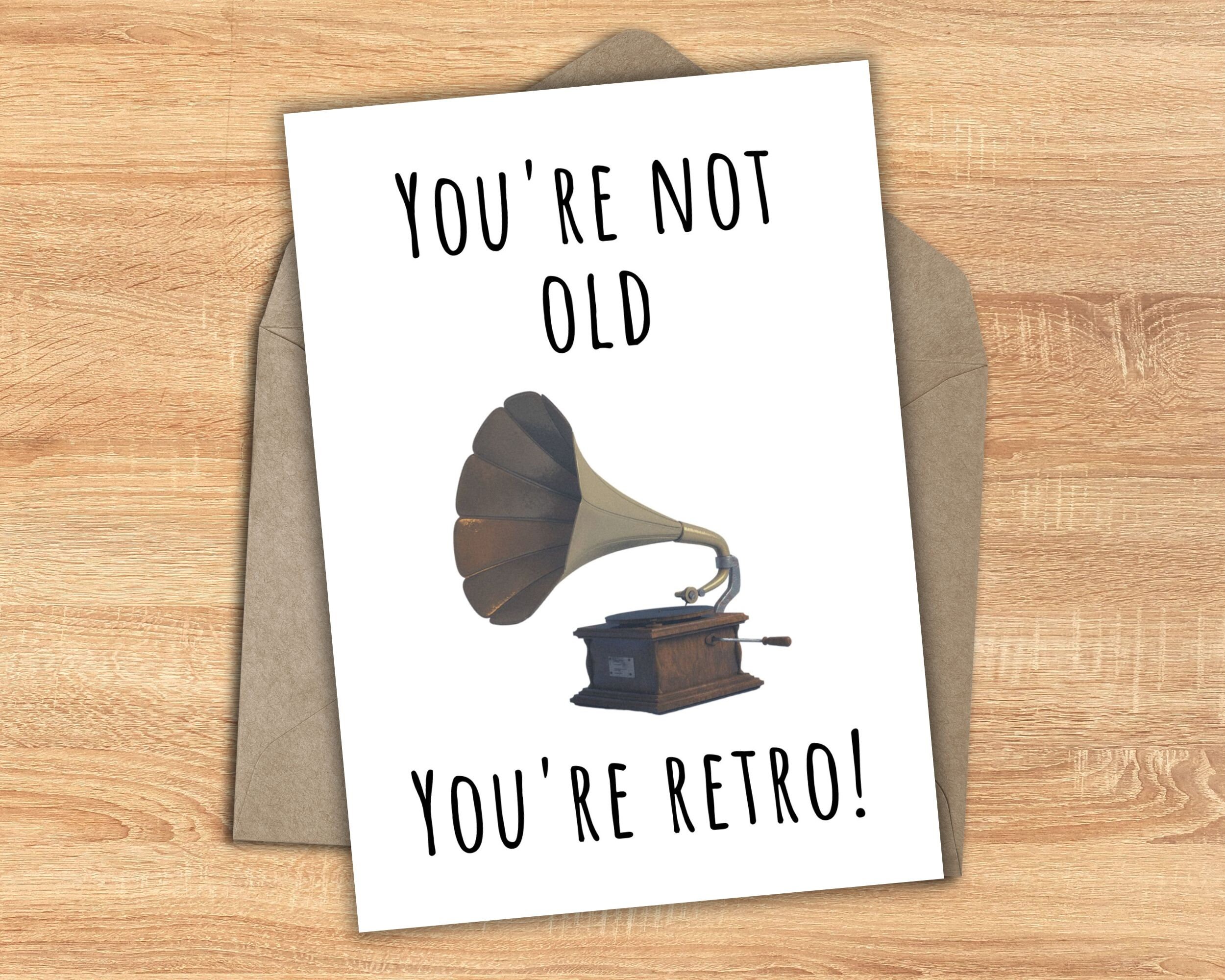 Printable Birthday Card, Funny Birthday Card, Digital Download, Old ...