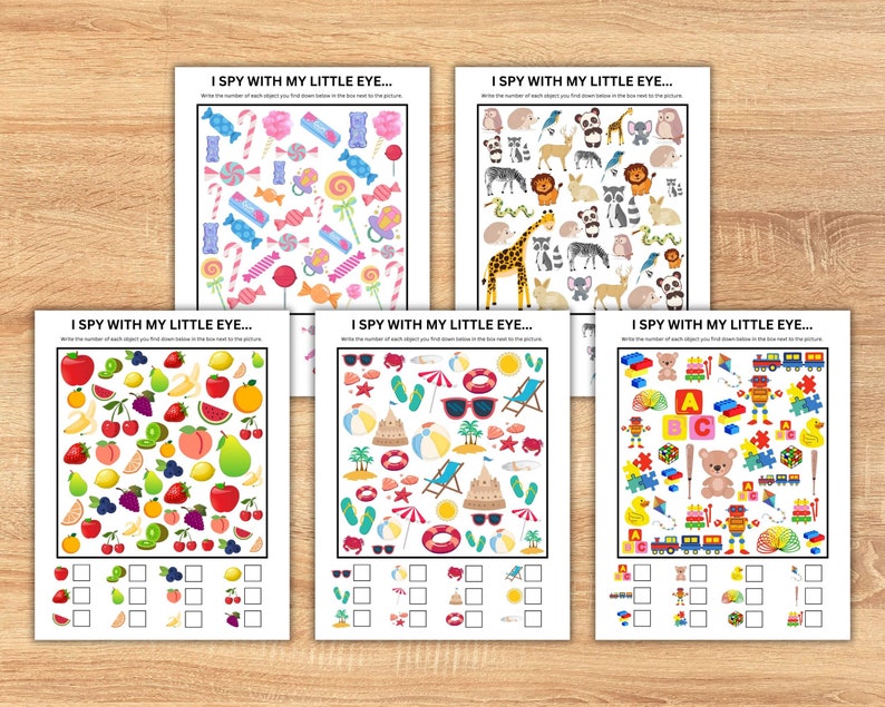 I Spy Printable Activity Sheets, I Spy Game for Kids, I Spy Game ...