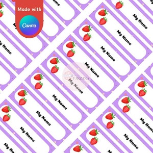 7 Bundle Designs Adorable Colorful Name Labels, Bunny Stickers, Cute ...