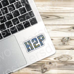 H2P Sticker | Blue & Gold Pitt Water Bottle Sticker | Laptop Tablet ...