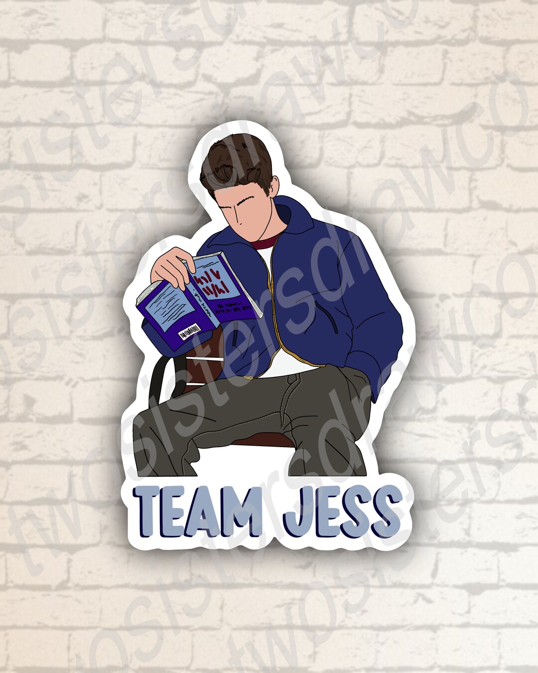 Team Jess Gilmore Girls Sticker | Jess Mariano Laptop Planner Kindle ...
