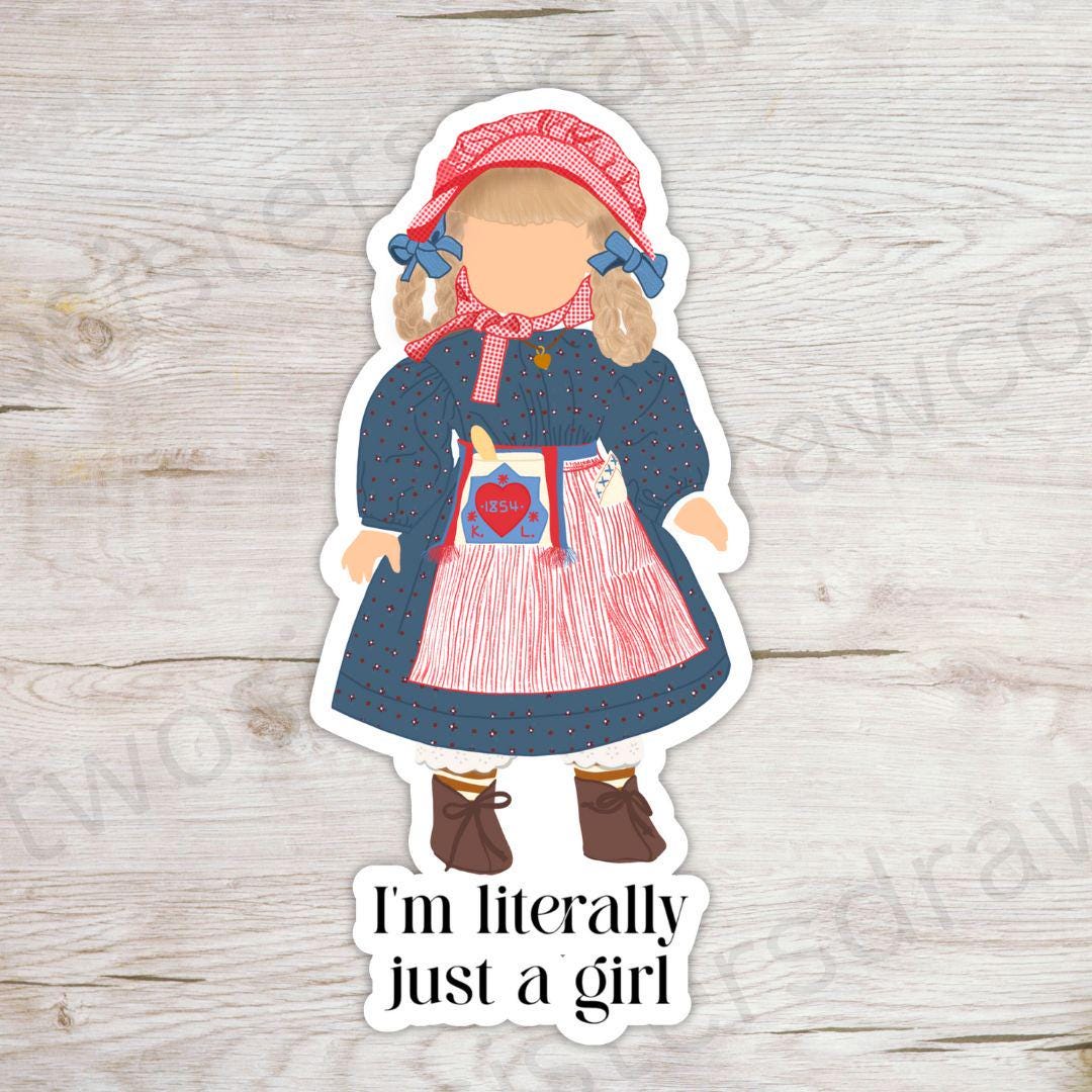 Nostalgic Millennial Girl Doll Sticker | Water Resistant Die Cut - Etsy