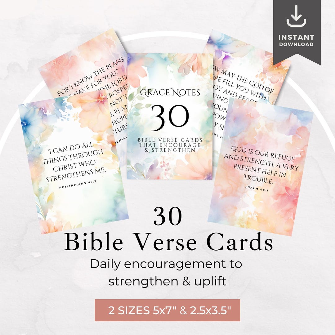 30 Biblical Modern Scripture Cards, Bible-based Cards, Christian ...