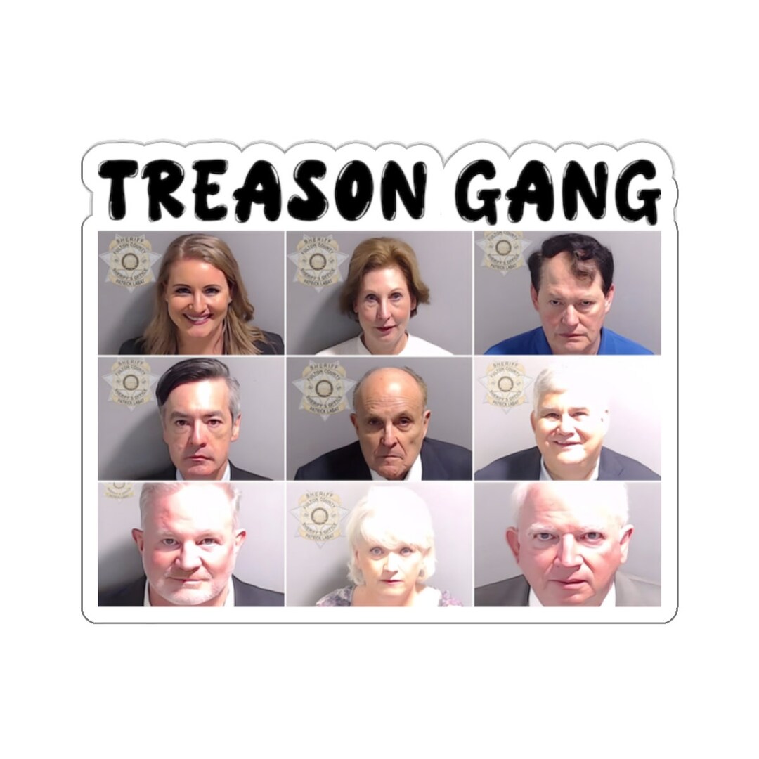 Donald Trump's Treason Gang Mugshot Waterproof UV Resistant Die-cut ...