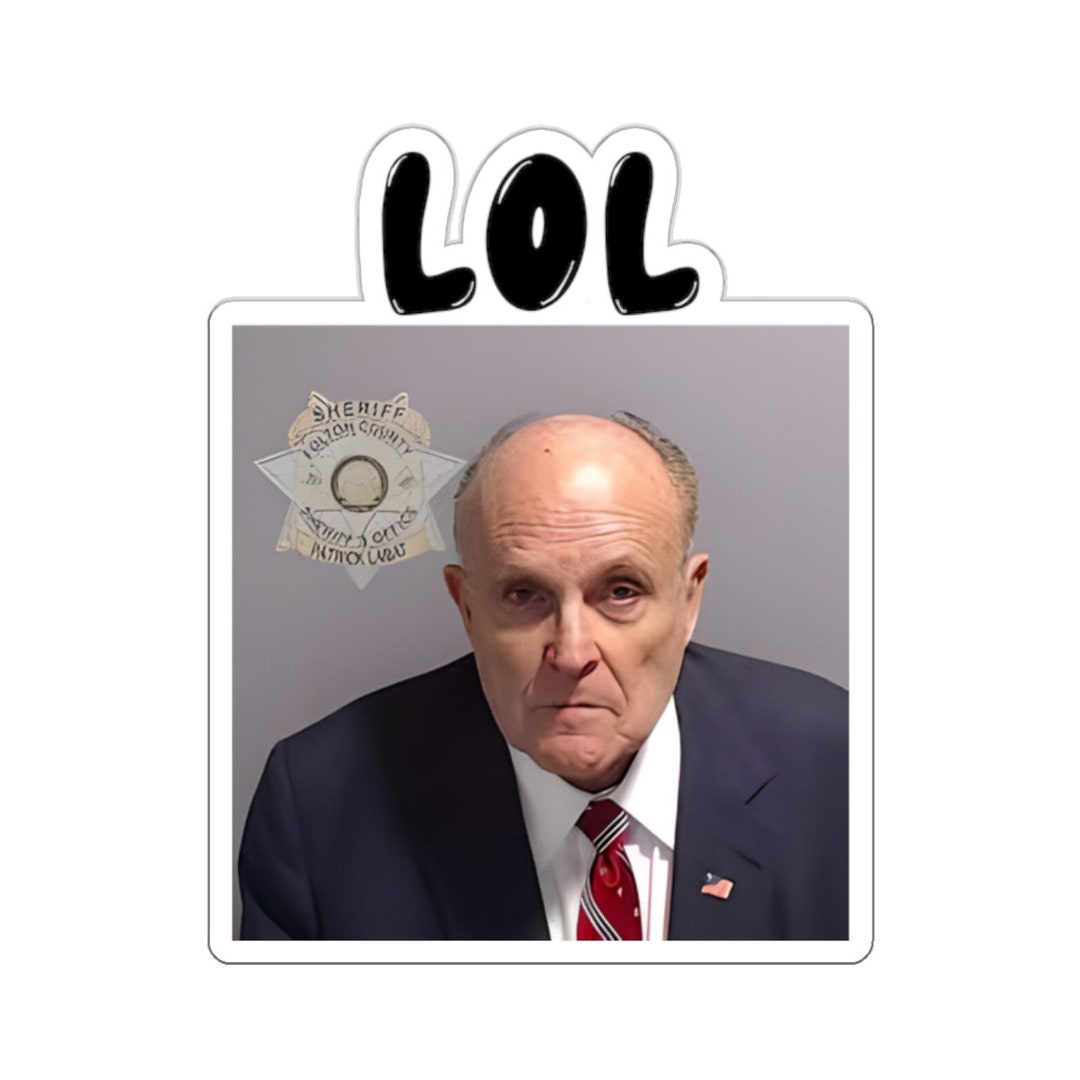 Rudy Giuliani Mugshot Commemorative Waterproof UV Resistant Die-cut ...