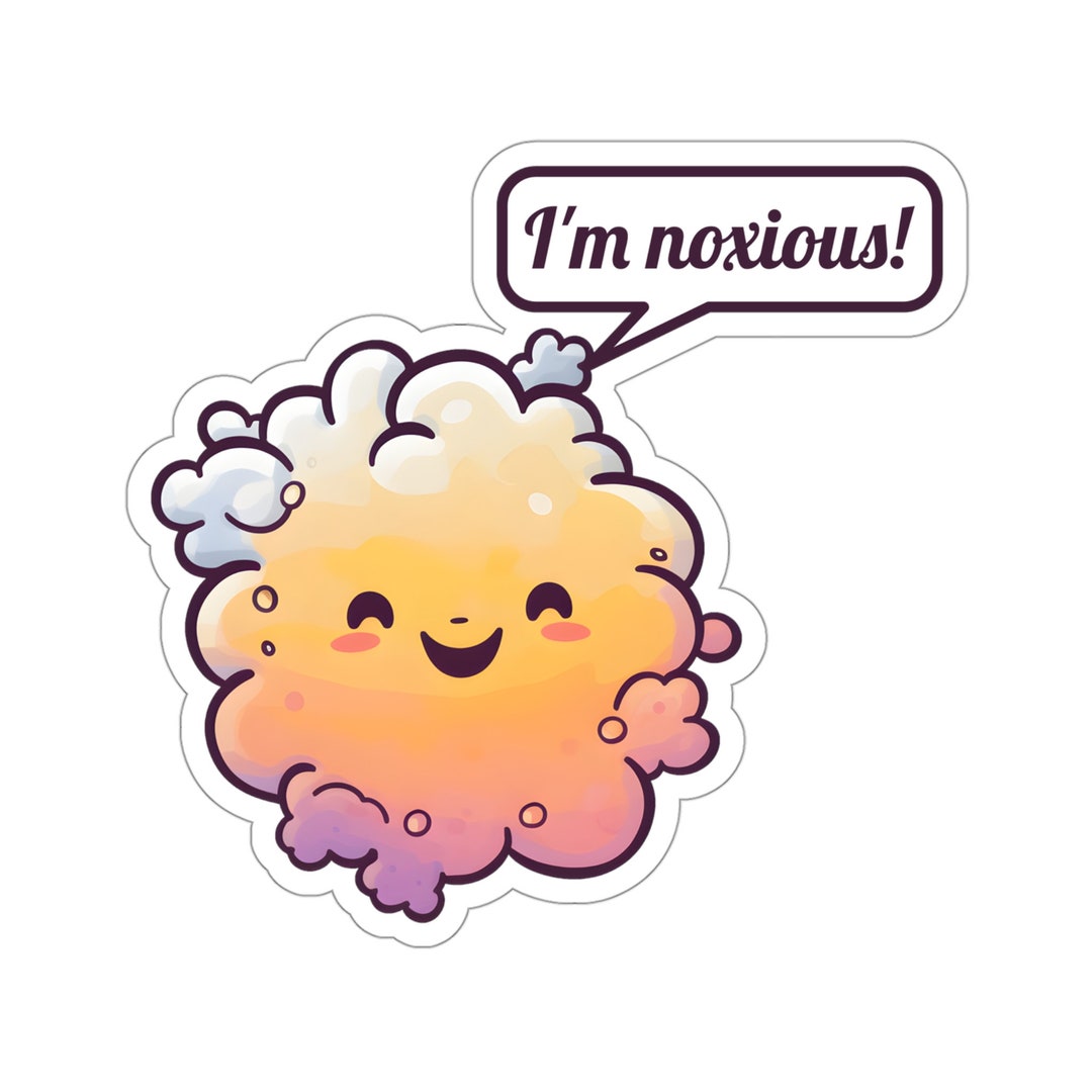 Adorable Noxious Pollution Cloud Waterproof UV Resistant Die-cut Vinyl ...