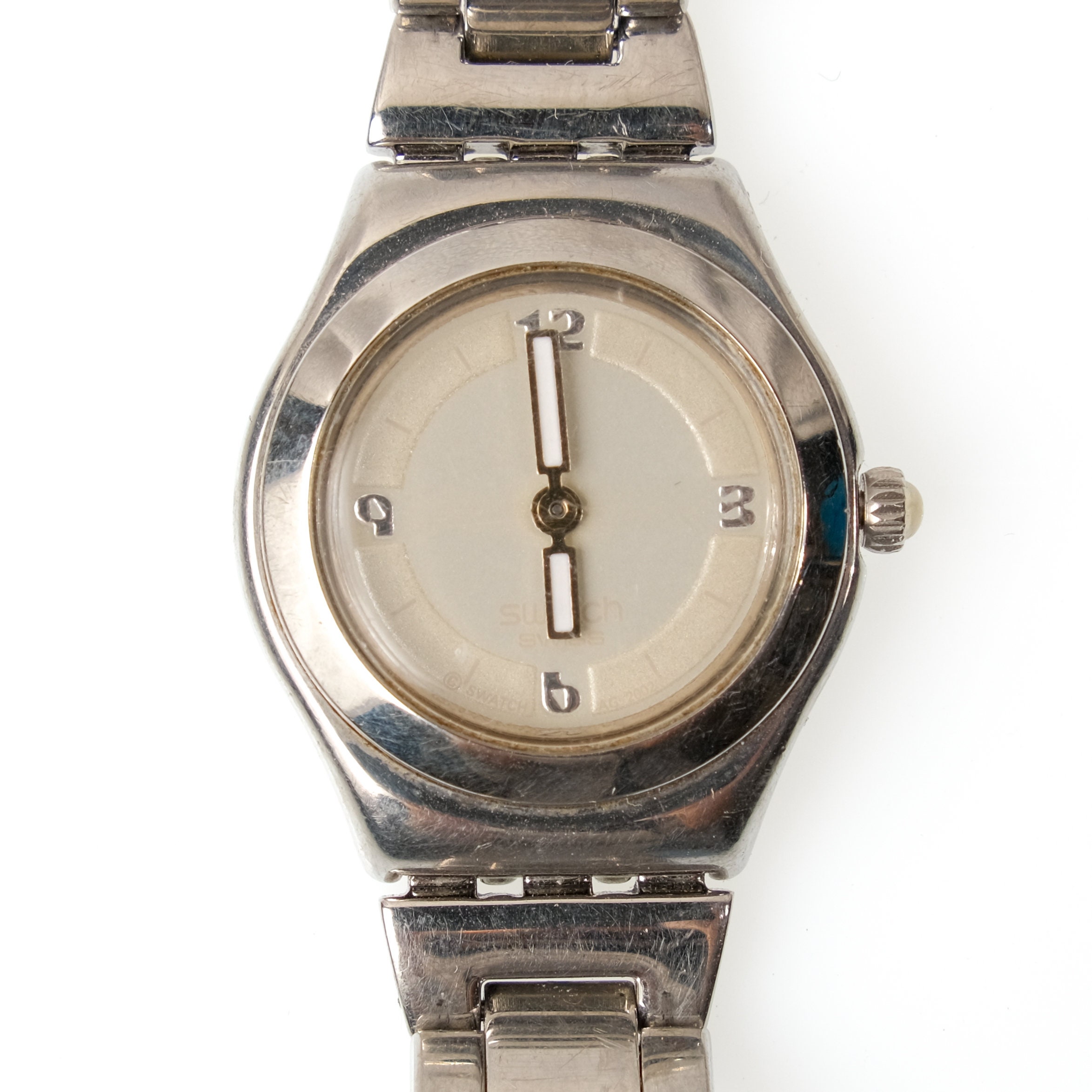 Swatch Irony YSS140G Crystal Clear Metal Strap Used Refurbished - Etsy