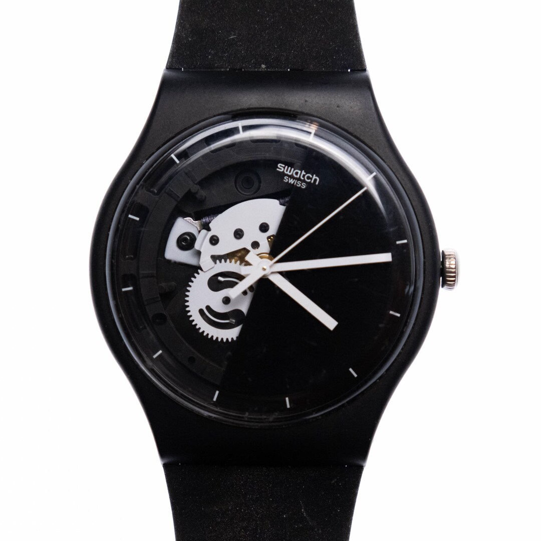 Swatch New Gent - SO32B107 - Live Time Black (variant With Offset Dial ...