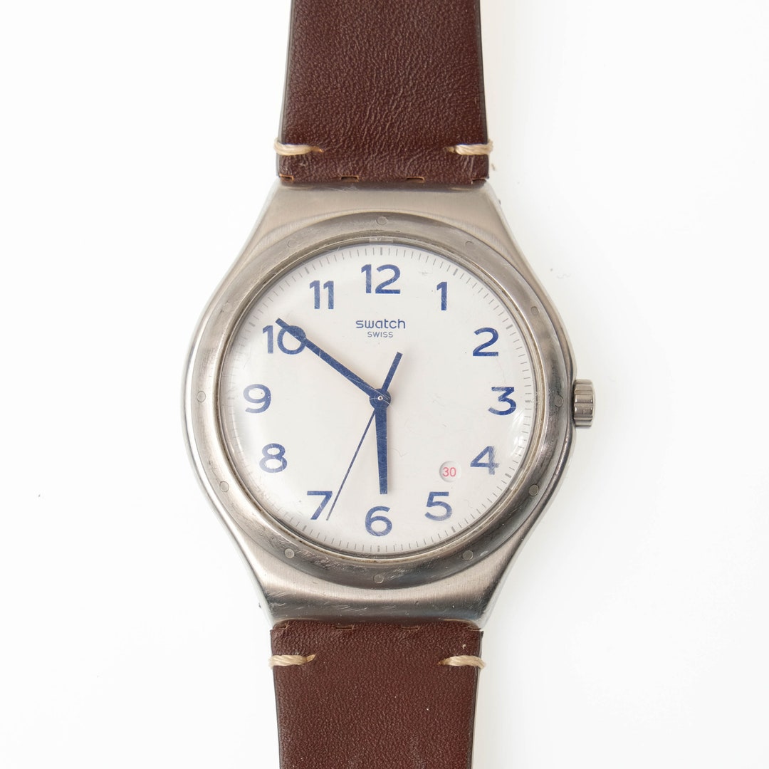 Swatch Irony YWS416 Four Thirty Leather Strap Used Refurbished - Etsy