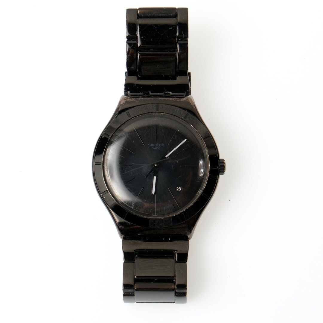 Swatch Irony YWB404G Noir Intense Metal Strap Used Refurbished - Etsy