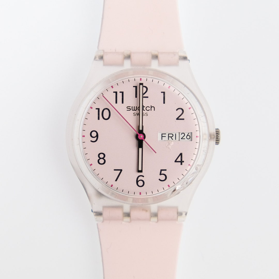 Swatch Standard Gent GE724 Rinse Repeat Pink White Strap - Etsy