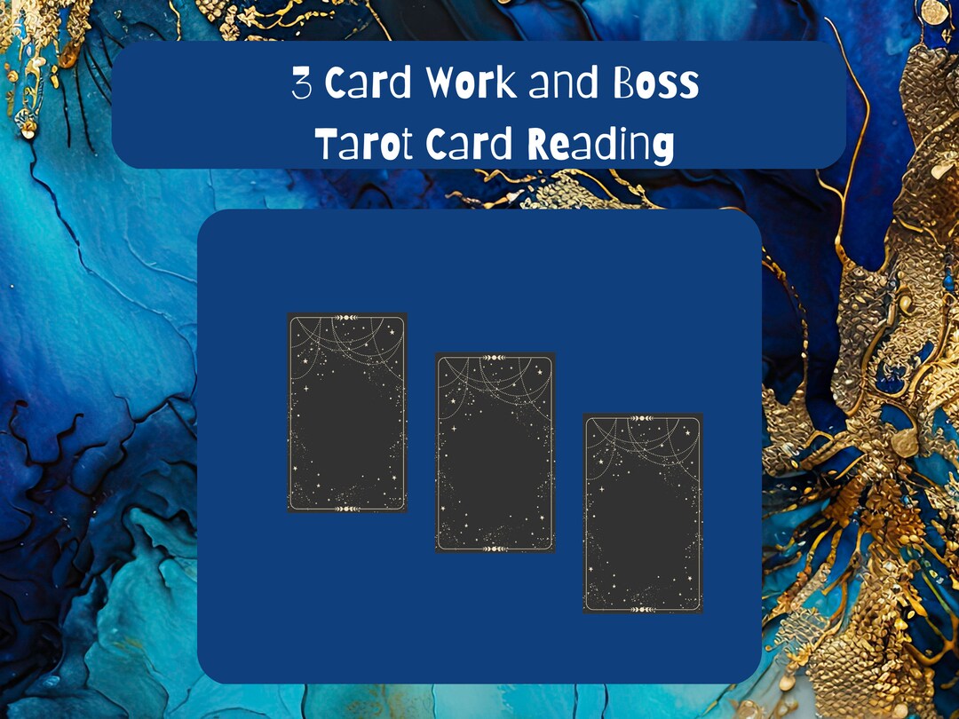 3 Card Work and Boss Tarot Reading/find the Big Issues/psychic Reading ...