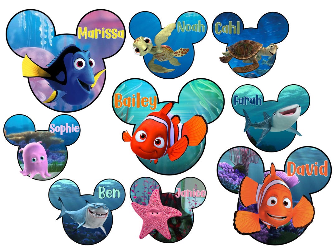 Cruise Ship Door Magnets Finding Nemo Character Customizable Name - Etsy