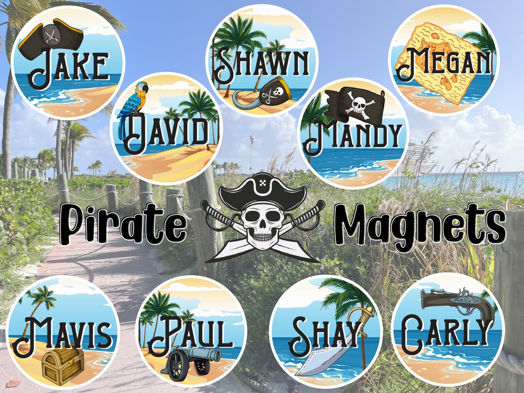 Cruise Door Pirate Magnet Personalized With Name - Etsy