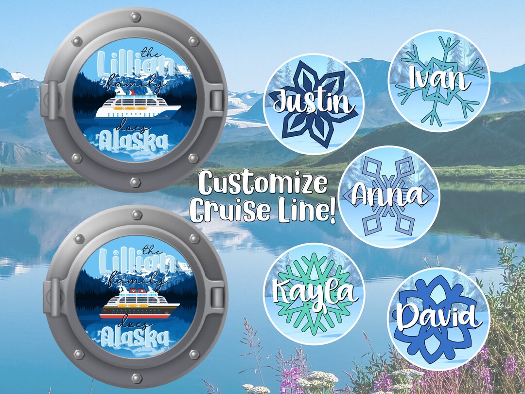 Custom Family Set Porthole Border Alaska Cruise Ship Door Magnet - Etsy