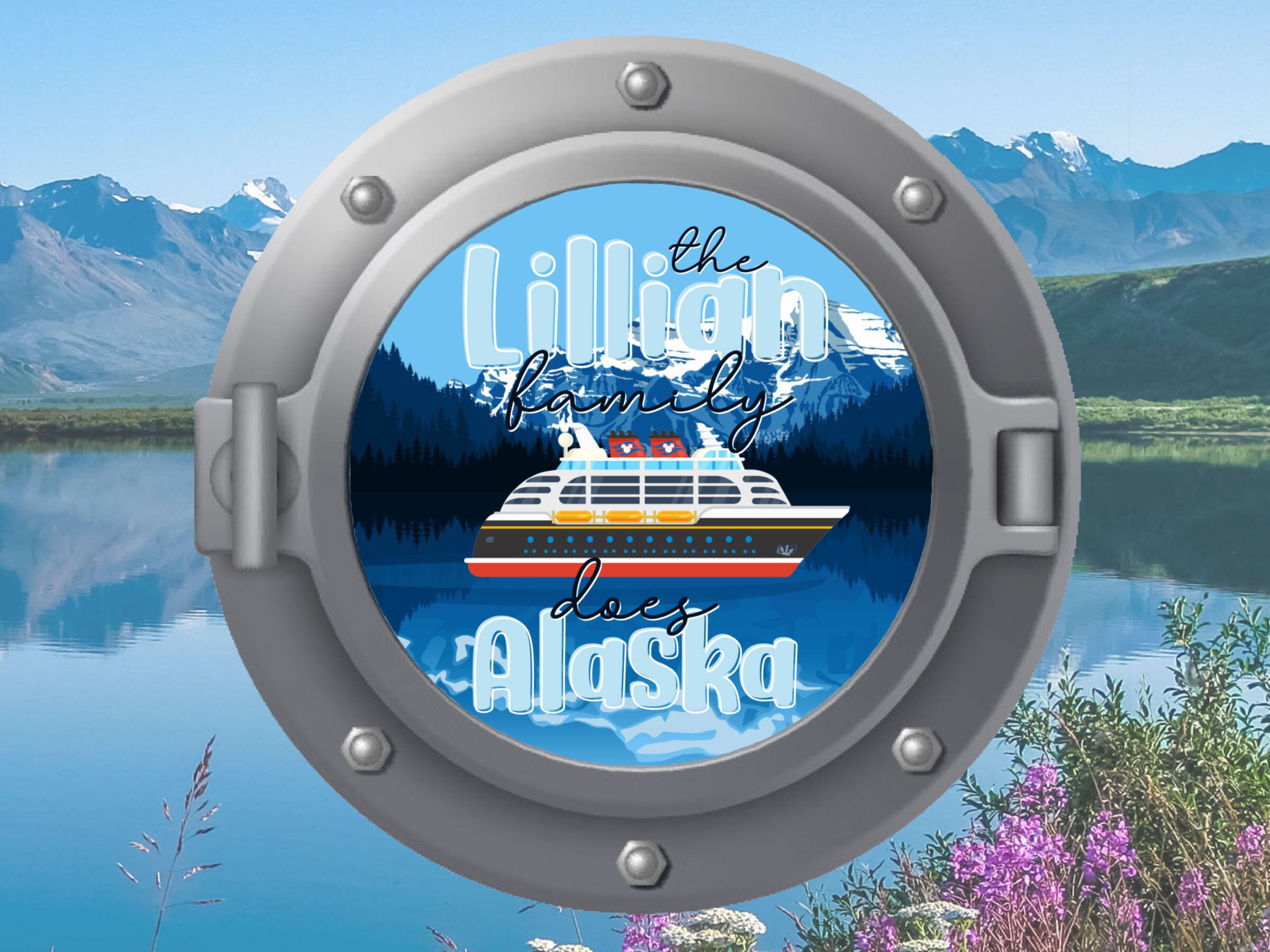 Custom Family Set Porthole Border Alaska Cruise Ship Door - Etsy