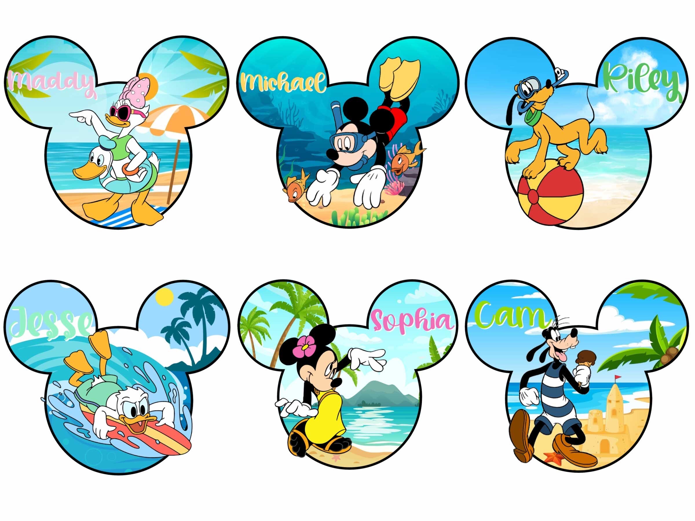 Classic Characters Mickey Minnie Donald Daisy Goofy Pluto - Etsy