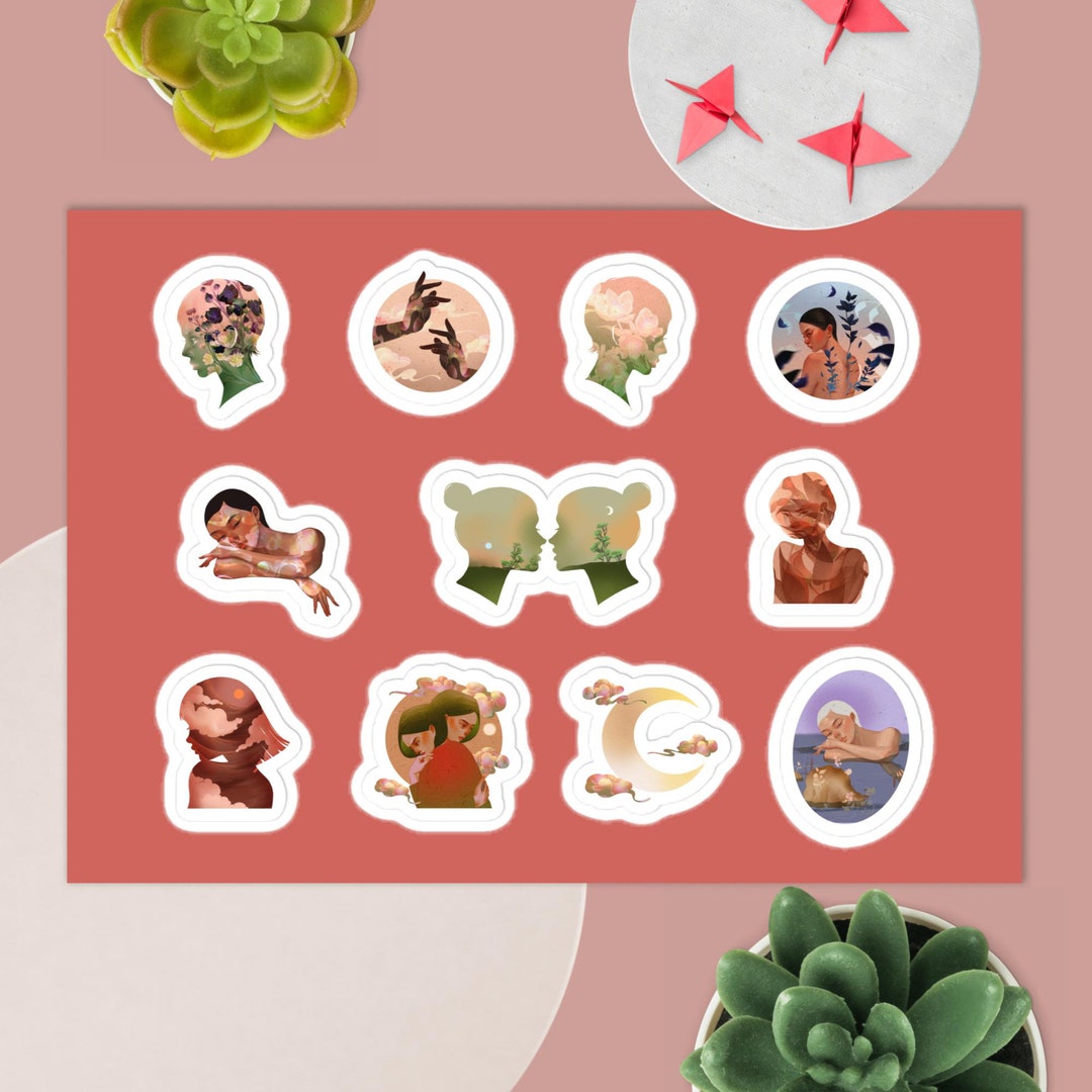 Asian Girl Stickers | Women Empowerment Stickers | Women of Color Art ...