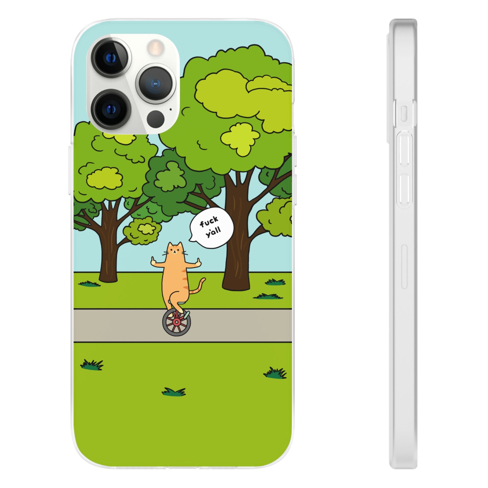 Cartoon Cat Phone Case Funny Cat Phone Case Cat Phone Case - Etsy