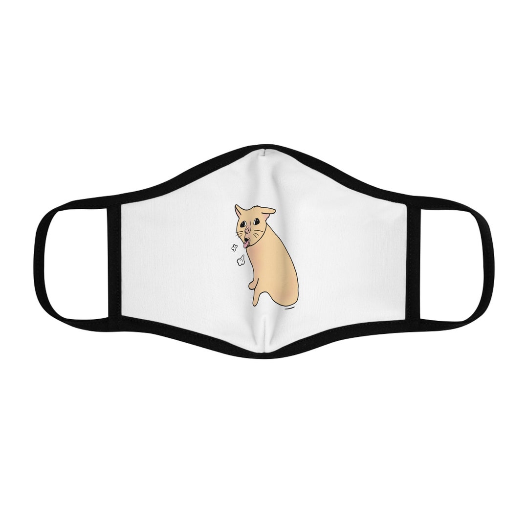 Funny Cat Face Mask | Cat Face Mask | Meme Cat Mask | Coughing Cat ...