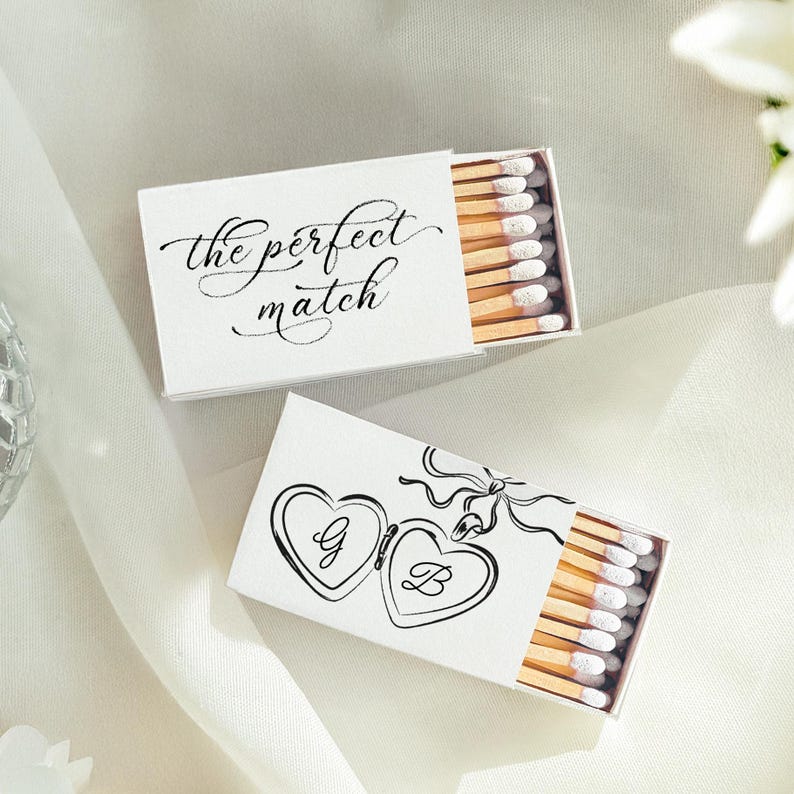 Custom Wedding Matchbook, Wedding Decor, Wedding Gift Bridal Shower ...
