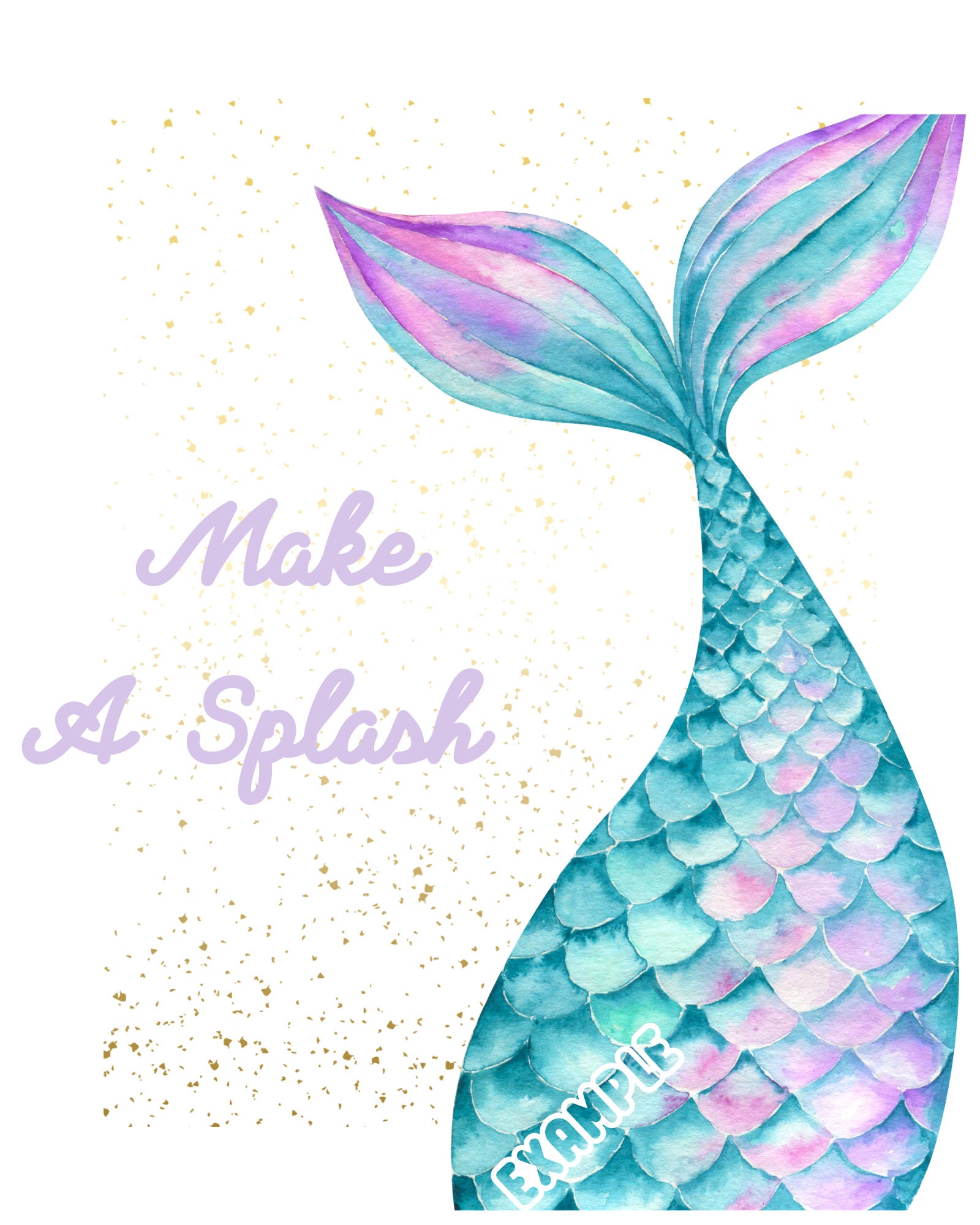 Set of 3 Mermaid Printables, Mermaid Nursery Printables, Mermaid ...