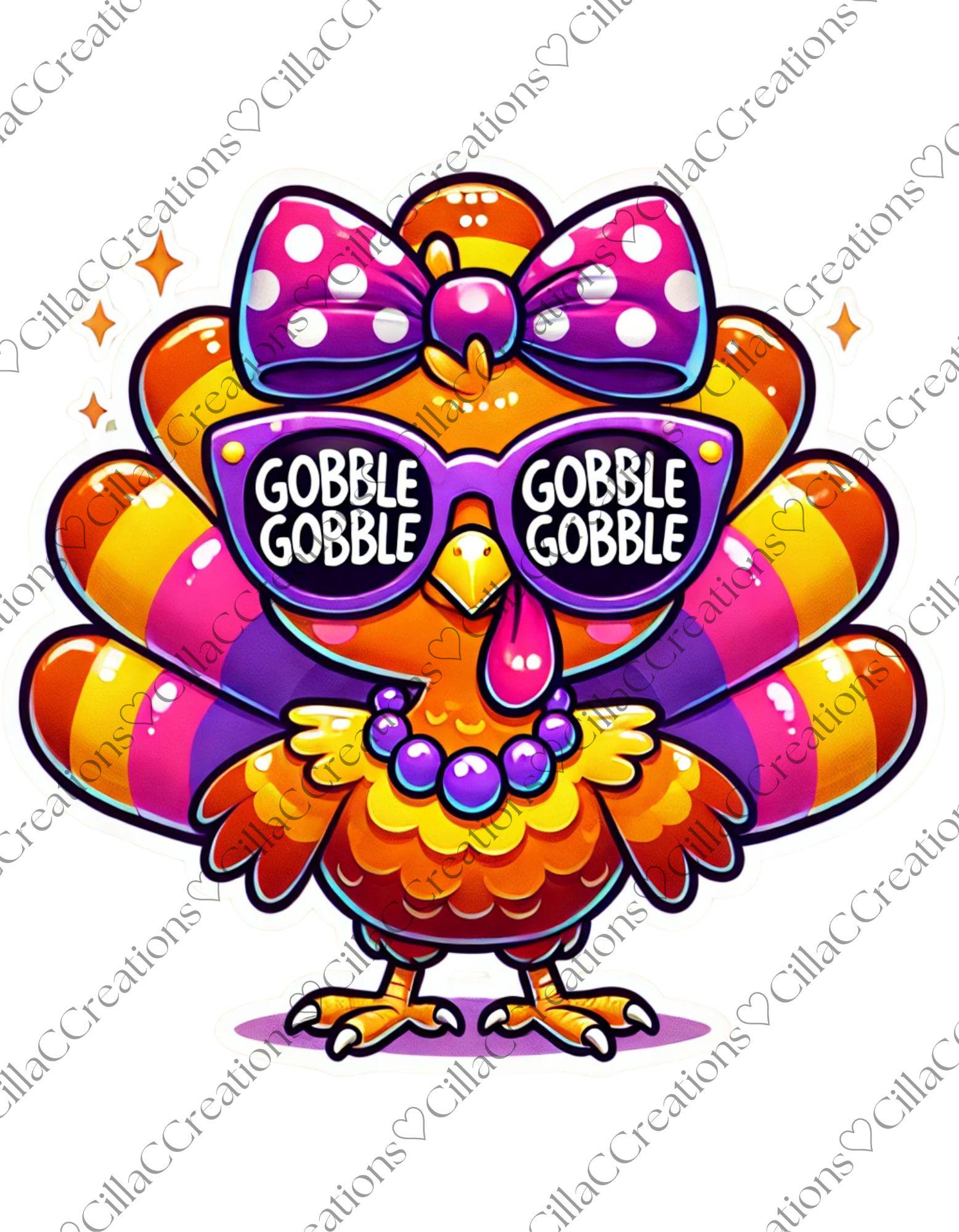 Thanksgiving Turkey Clipart Bundle – Gobble Gobble Digital Download ...