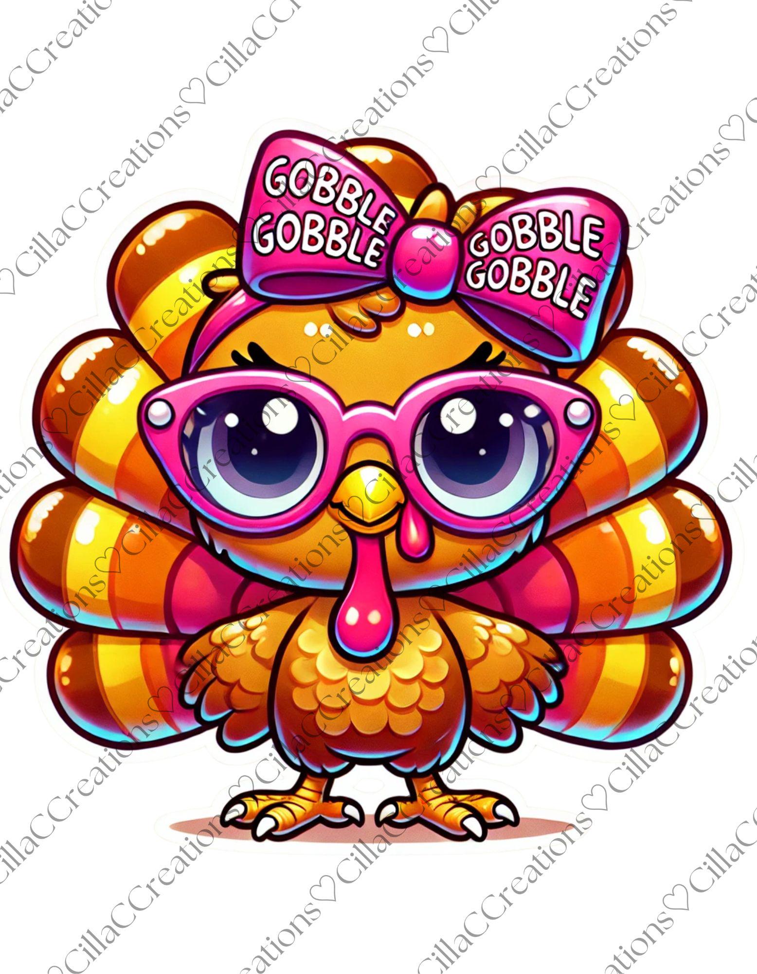 Thanksgiving Turkey Clipart Bundle – Gobble Gobble Digital Download ...