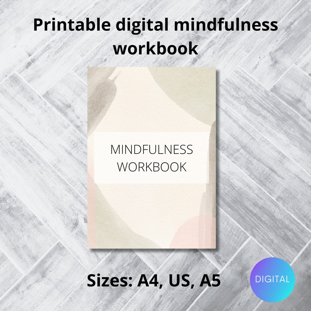 Printable Mindfulness Workbook, Digital Mindfulness, Workbook ...