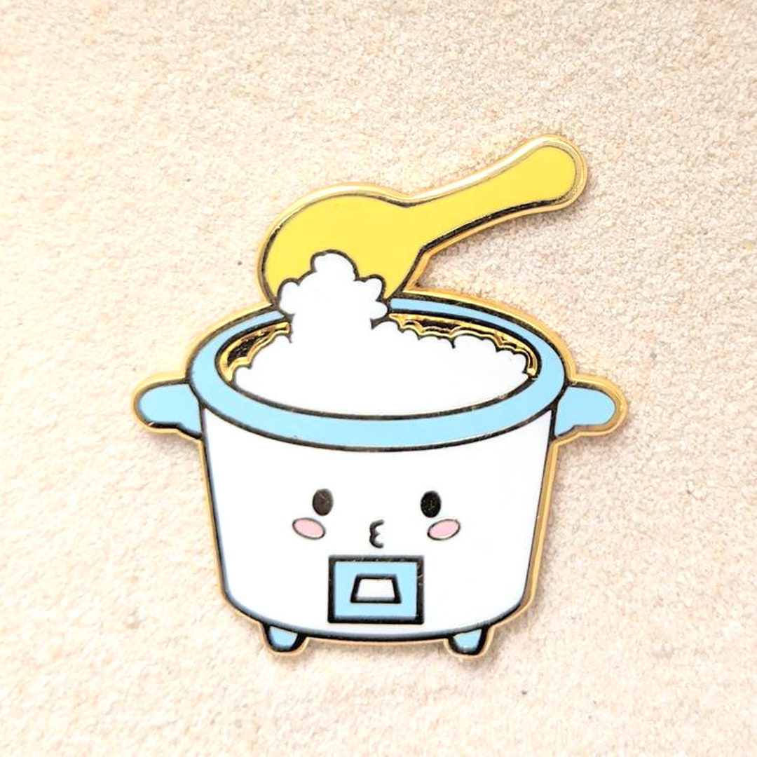 Rice Cooker Pot Food 1.5 38mm Hard Enamel Pin Badge With Free Shipping ...