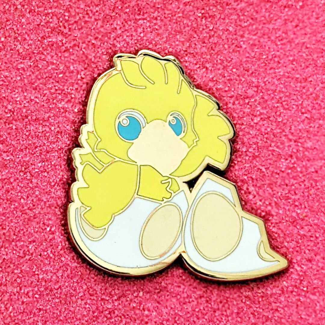Baby Chocobo Egg Food 1.5 38mm Hard Enamel Pin Badge - Etsy