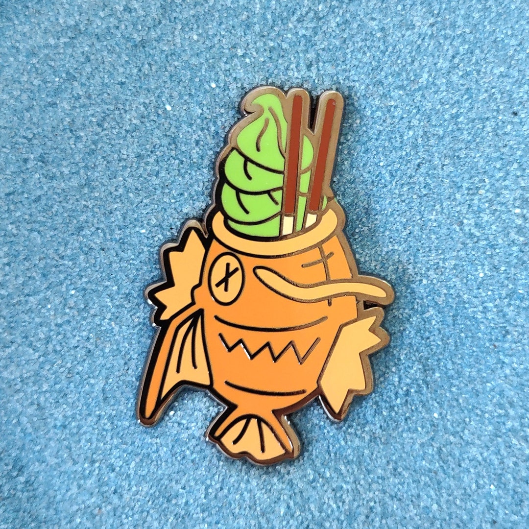 Goldfish Magikarp Taiyaki Dessert Street Food Food 1.5 38mm Hard Enamel ...