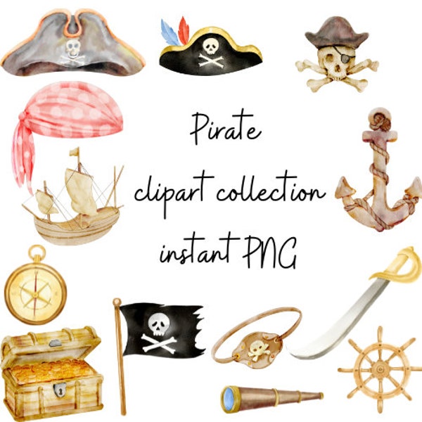Pirate Clipart - Etsy