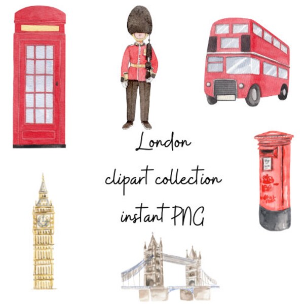 London Bus Clipart - Etsy