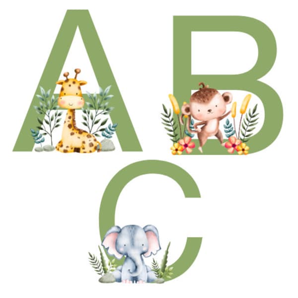 Safari Letters - Etsy