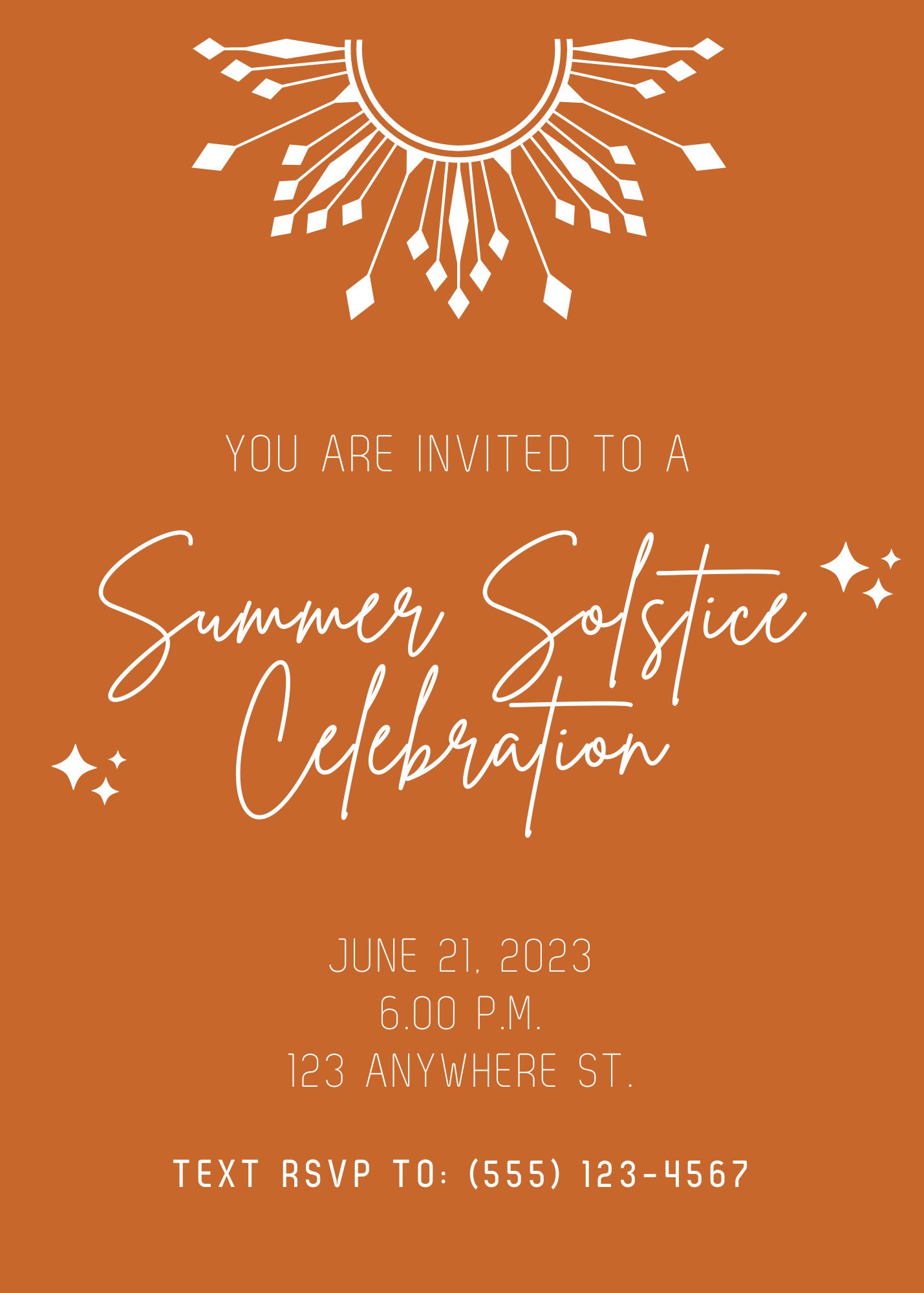 Summer Solstice Party Invitation
