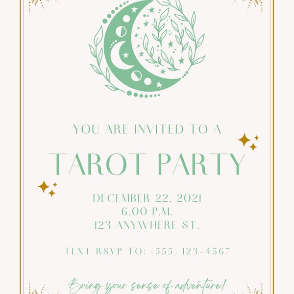 Tarot Invitation - Etsy