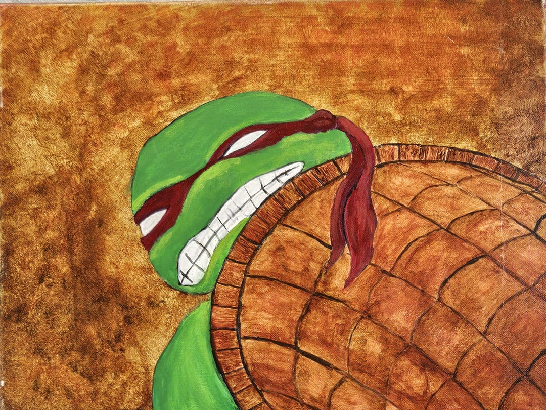 Turtle Power - Comic Book Style Turtle Art - Etsy