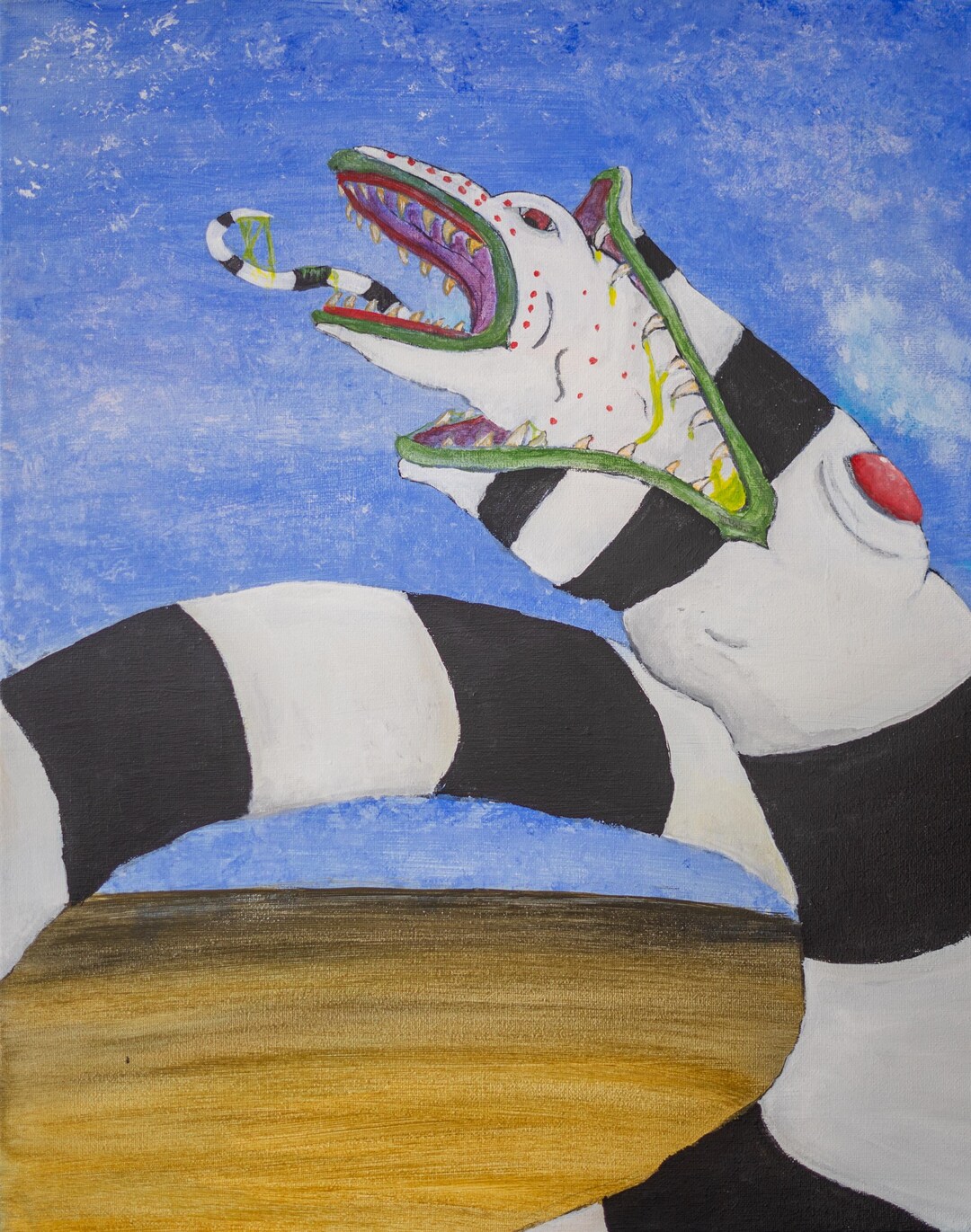 Sandworm - Macabre Beetlejuice Horror Art - Etsy