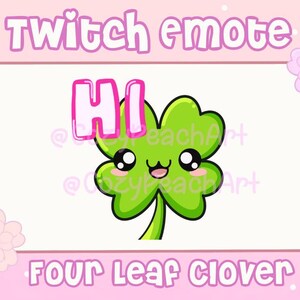 Four Leaf Clover Emotes 5 Pack Kawaii| Emote Pack |shamrock Emote ...